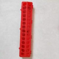 China Red Plastic Flip Top Chicken Feeder 28 Holes For Chick Bird Parrot for sale