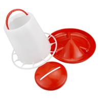 China Chicken Plastic Poultry Feeder Pan Bucket and Water Drinker Wholesale Farm Equipment Auto Chicken Feeder for sale