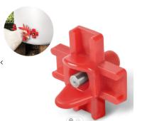 China Red Automatic PP Water Nipple Drinker Chicken Feeder for sale