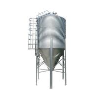 China 4T - 33T Chicken Feed Bin Steel Grain Feed Storage Silo For Poultry Farm for sale