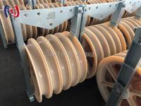 China 30 - 150KG 660 Series Stringing Block Rubber Lined Aluminum Sheave for sale