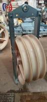 China 30 - 150KG 660 Series Stringing Block Rubber Lined Aluminum Sheave for sale
