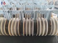 China 60KN Aluminum Nylon Sheaves Pulleys Three Sheave Transmission Stringing Blocks for sale