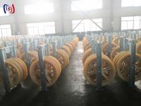 China 30 - 150KG Large Diameter Rope Pulley Conductor ACSR500 Heavy Duty Wire Rope Pulley for sale