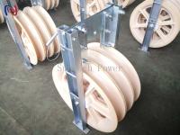 China 30 - 150KG Large Diameter Rope Pulley Conductor ACSR500 Heavy Duty Wire Rope Pulley for sale