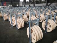 China 30 - 150KG Large Diameter Rope Pulley Conductor ACSR500 Heavy Duty Wire Rope Pulley for sale