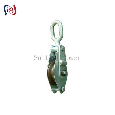 China Casting Steel Wire Rope Pulley Wheel Sheave Hook Type Hoisting Lifting Block Tackle for sale