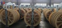 China 916 Series Large Diameter Rope Pulley ACSR720 Conductor Nylon Sheaves For Wire Rope for sale