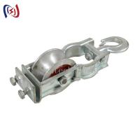 China Sitting Hanging Type Universal  Conductor Stringing Blocks Single Nylon Sheave for sale
