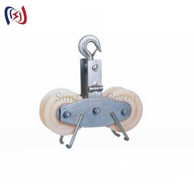 China Tandem Sheave Stringing Pulley Conductor Stringing Blocks  9.5KG - 11KG for sale