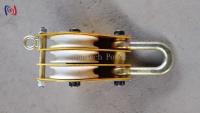 China Open Type Hoisting Tackle With Light Weight And MC Nylon Wheel For Tower And Line Construction for sale