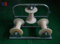 China Corner Ground Cable Roller Tri-Sheave Cable Roller Pulley For Tranmission Line for sale