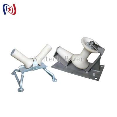 China Cable Turning Radius Wire Pulling Rollers V Shaped Nylon Sheave for sale