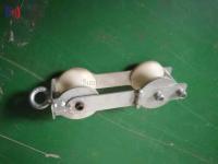 China 2KN Double Sheaves OPGW Stringing Tools Cable Stringing Fiber Optic Block for sale