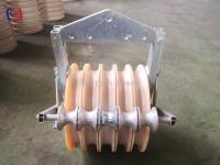 China Grounding Roller Stringing Block 3 Sheaves 5 Sheaves Conductor Stringing Blocks for sale