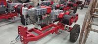 China 2000 - 3600RPM Cable Winch Machine 9KW Double Drum Winch Transmission Line for sale