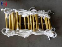 China Heavy Duty Insulated Rope Ladder With Non Conductive Coating For Shock Protection​ for sale
