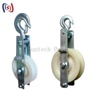 China Abrasion Resistant Conductor Stringing Block with 75mm or 100mm Sheave Width and 10KN Load Capacity for Transmission Lines for sale
