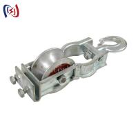 China Durable One Year Lifetime Conductor Stringing Block with 100mm-280mm Roller Dia and 500mm X 500mm X 500mm Dimensions for sale