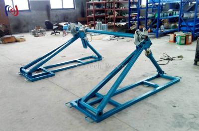 China Hydraulic Conductor Reel Stand with 5000-7000KG Max Weight and 45RPM Max Speed for Heavy Duty Utility Construction for sale