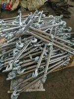 China 5-100KN Rated Load Hot Dip Galvanized Dual Hook Steel Turnbuckle with 250-600mm Adjustable Distance for Cable Tensioning for sale