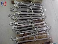 China 5-100KN Rated Load Hot Dip Galvanized Dual Hook Steel Turnbuckle with 250-600mm Adjustable Distance for Cable Tensioning for sale