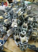 China Dual-Use Stringing Block with 5-20KN Rated Load for Sitting and Hanging Configurations in Power Line Construction for sale