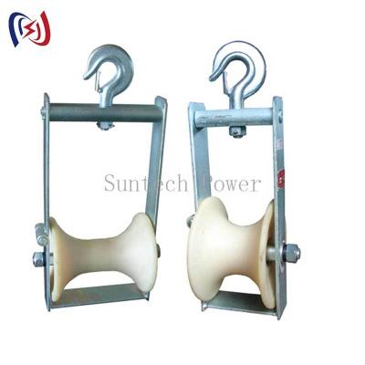 China Durable Aerial Cable Stringing Block with 120x130mm Sheave Size and 5KN Rated Load for Rugged Outdoor Use for sale