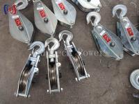 China Heavy Duty Hoisting Tackle with 200KN Rated Load Casting Steel Sheave for Transmission Tower Construction for sale