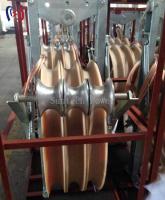 China Non Conductive Grounding Roller Stringing Block for Safe Installation of Static Wires and OPGW with Φ508×75 Sheave for sale