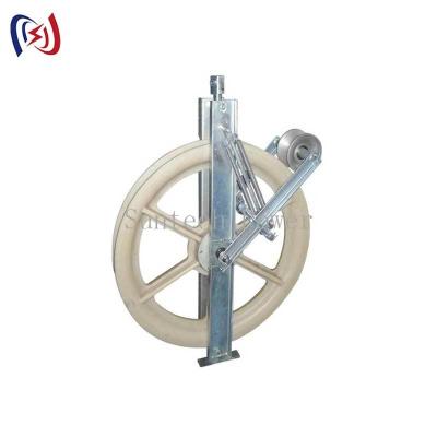 China Non Conductive Grounding Roller Stringing Block for Safe Installation of Static Wires and OPGW with Φ508×75 Sheave for sale