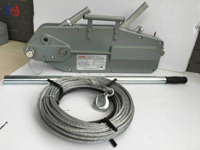 China 8-54KN Rated Lifting Galvanized Steel Rope Handle Hoist - Portable and Robust Manual Chain Hoist for Utility Maintenance for sale
