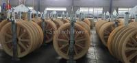 China Durable 916 Series Stringing Block for Large Diameter Cable with MC Nylon Sheave and 50-150KN Rated Load for sale