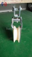 China Heavy Duty Single Sheave Stringing Block with 5-20KN Rated Load, Lightweight Aluminum Sheave, and Corrosion Resistant Design for Power Line Construction for sale