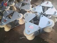 China Durable 10-20KN Rated Load Cable Pithead Roller for 80-160mm Cable Protection in Duct Bank and Trench Work for sale