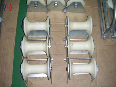 China 10KN Rated Load Cable Pithead Roller with 80-200mm Applicable Diameter for Cable Pulling Protection for sale