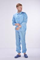 China Pharmaceutical Class 100 ESD Launderable Cleanroom Apparel for sale