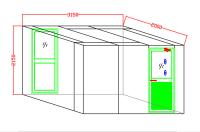 China L Type Corner Cleanroom Shower for sale