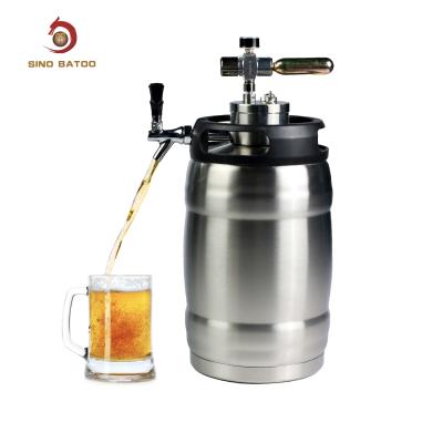 China 5L CO2 Pressurized Growler Tap System Stainless Steel Kegerator Kit for Craft Beer Draft for sale