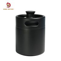 China 304 Stainless Steel Mini Keg Customized Black Powder Coating 2l Single Wall for sale