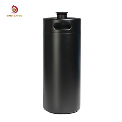 China Craft Beer Stainless Mini Keg Single Wall 4l Black Power Coating Barrel for sale