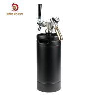 China 3.8L SUS304 Pressurized Mini Keg Beer Dispenser Custom Logo Portable for sale