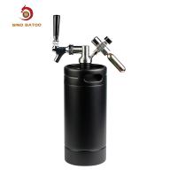 China 3.8L 128oz Pressurized Mini Keg 304 Stainless Steel Beer Dispenser Custom Logo for sale