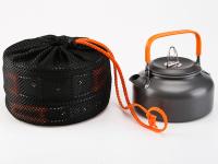 China Hard Anodized Aluminum Portable Cookware Set 1.15L Pot Frying Pan for 2-3 People Camping for sale