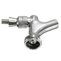 China Chrome Plated Brass Draft Beer Tap Faucet 1-1/8-18 Thread for American Shanks and Towers for sale