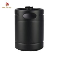 China Food Grade SS304 2L Single Wall Dimple Beer Keg with Black Matte Powder Coating for sale