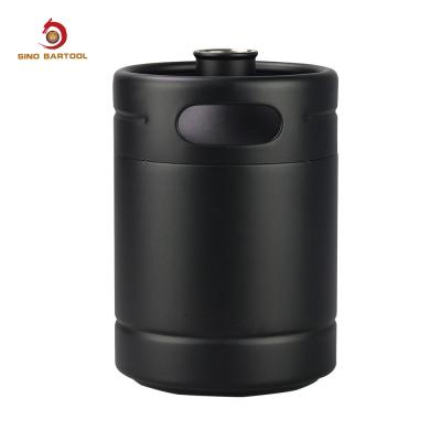 China Food Grade SS304 2L Single Wall Dimple Beer Keg with Black Matte Powder Coating for sale