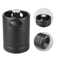 China Food Grade SS304 2L Single Wall Dimple Beer Keg with Black Matte Powder Coating for sale