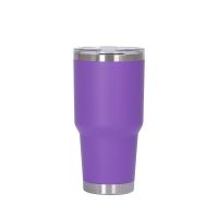 China 30oz Powder Coated Stainless Steel Insulated Tumbler with Lid Double Wall Vacuum for sale