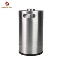 China SS304 Flat Bottom 5L Mini Beer Keg Stainless Steel Draft Beer Keg 179mm Diameter for sale